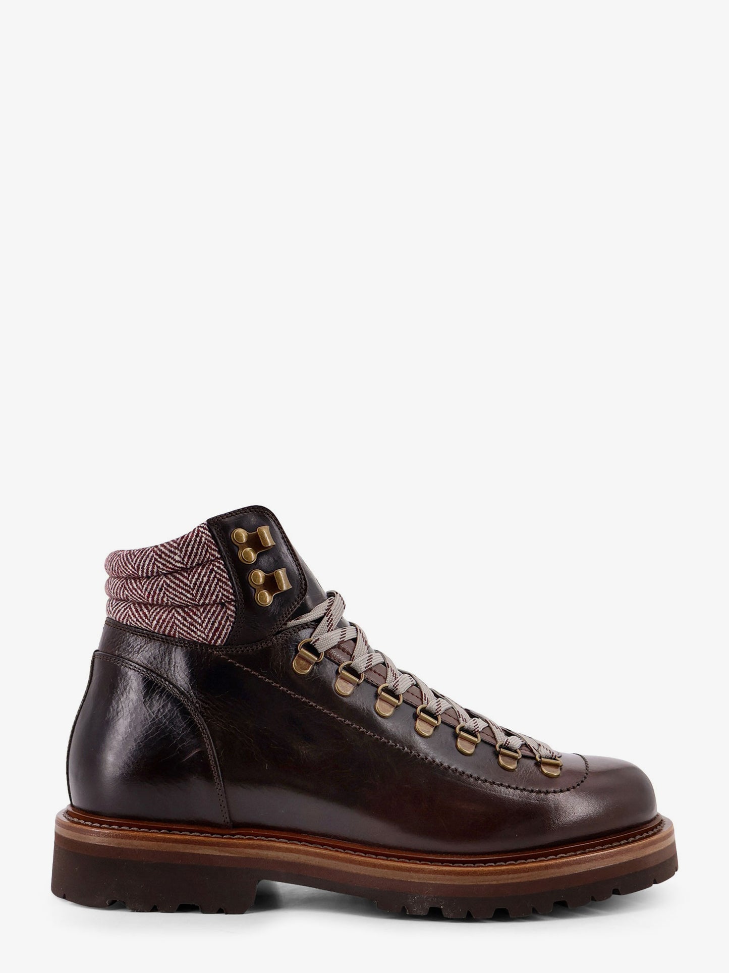 Mountain Boot leather ankle boots with wool and cashmere insert ...
